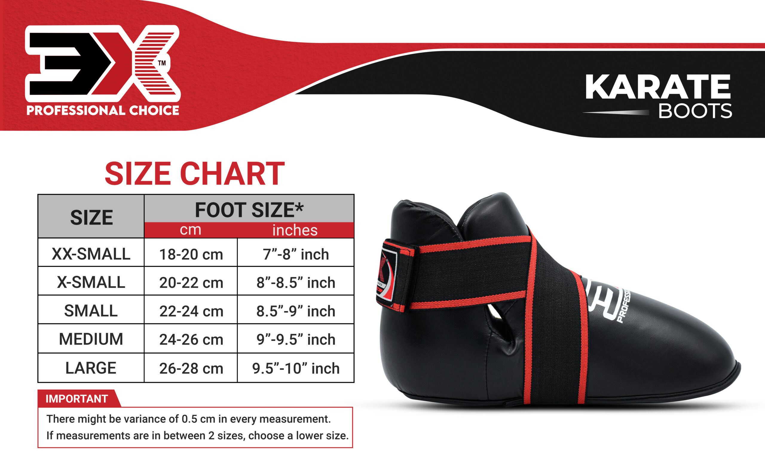3X Sports Karate Boots (Black) - 3X Sports