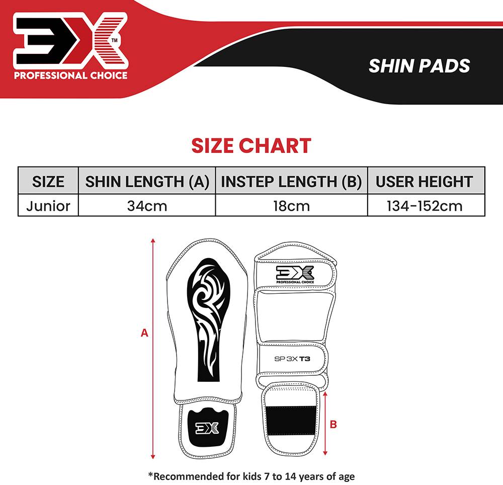 3X Sports Kids Shin Pads (Golden) - 3X Sports